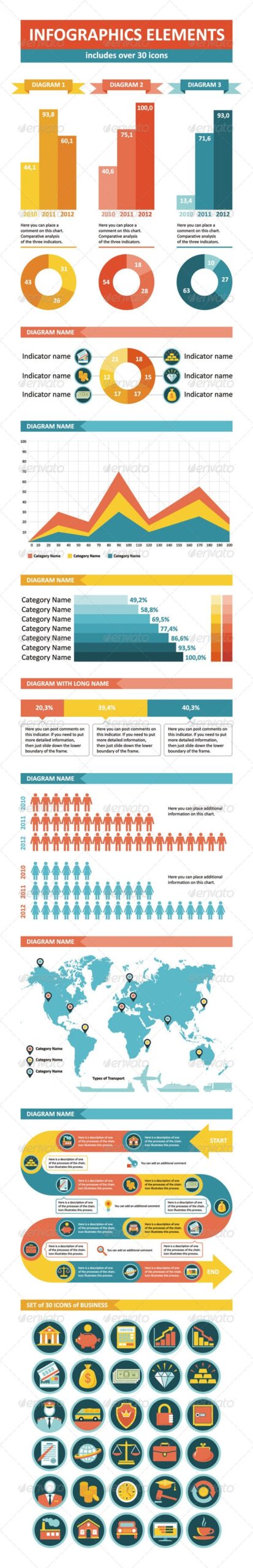 Infographic maker list with an authentic infographic template design