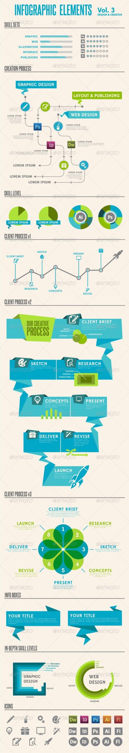 Infographic maker list with an authentic infographic template design